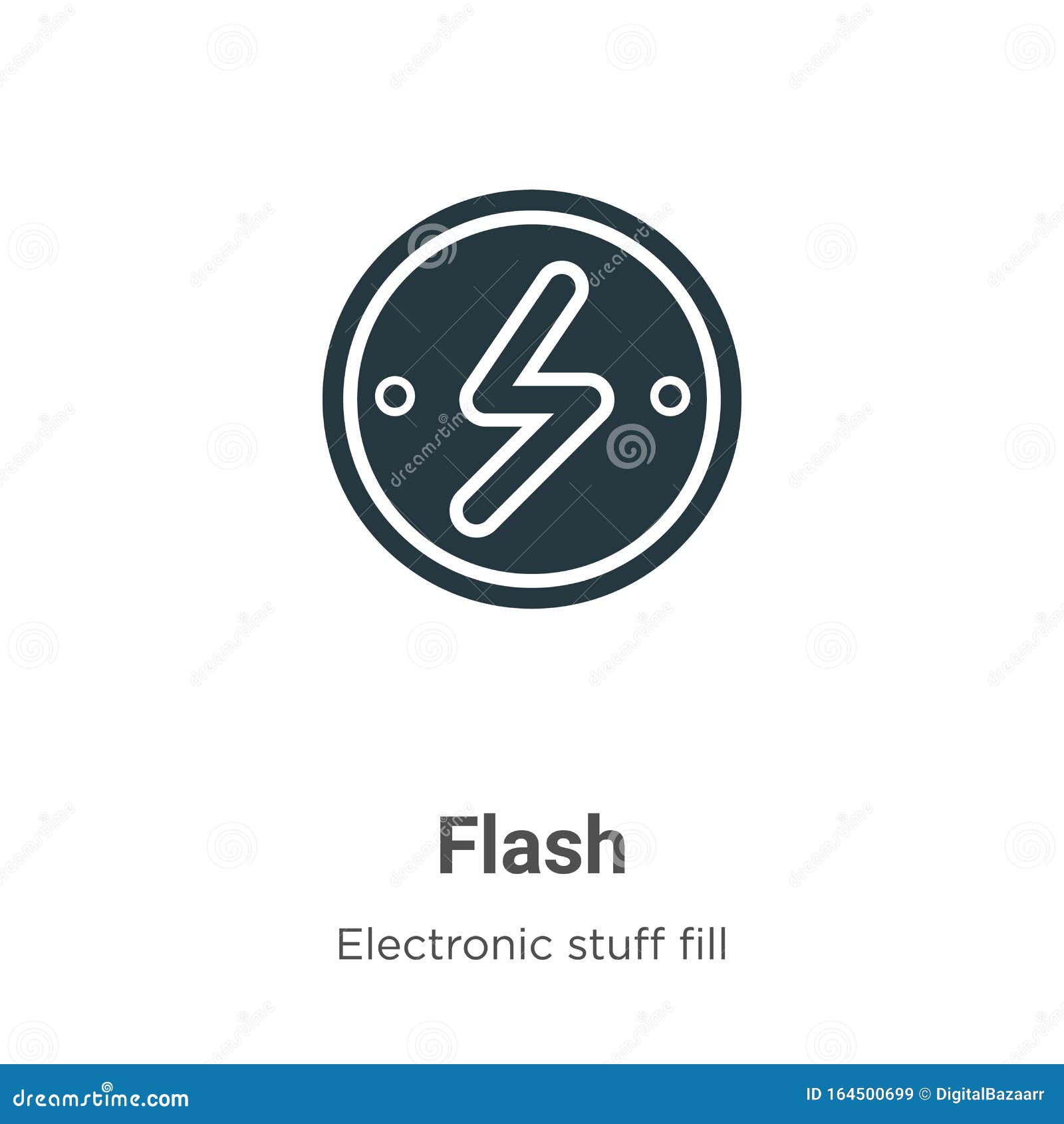 Flash Vector Icon on White Background. Flat Vector Flash Icon Symbol ...