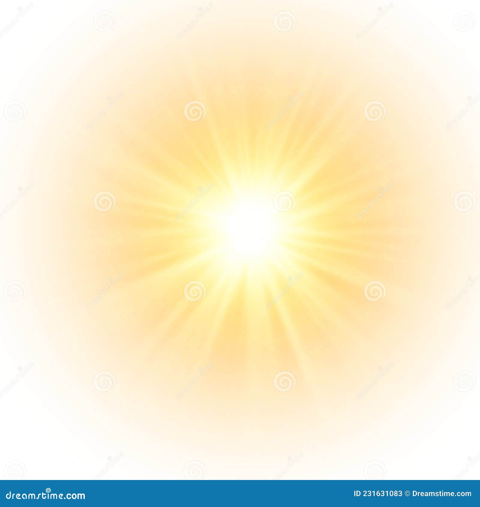 Flash Yellow Sun, Star Flashed with Sparkles. Stock Vector ...