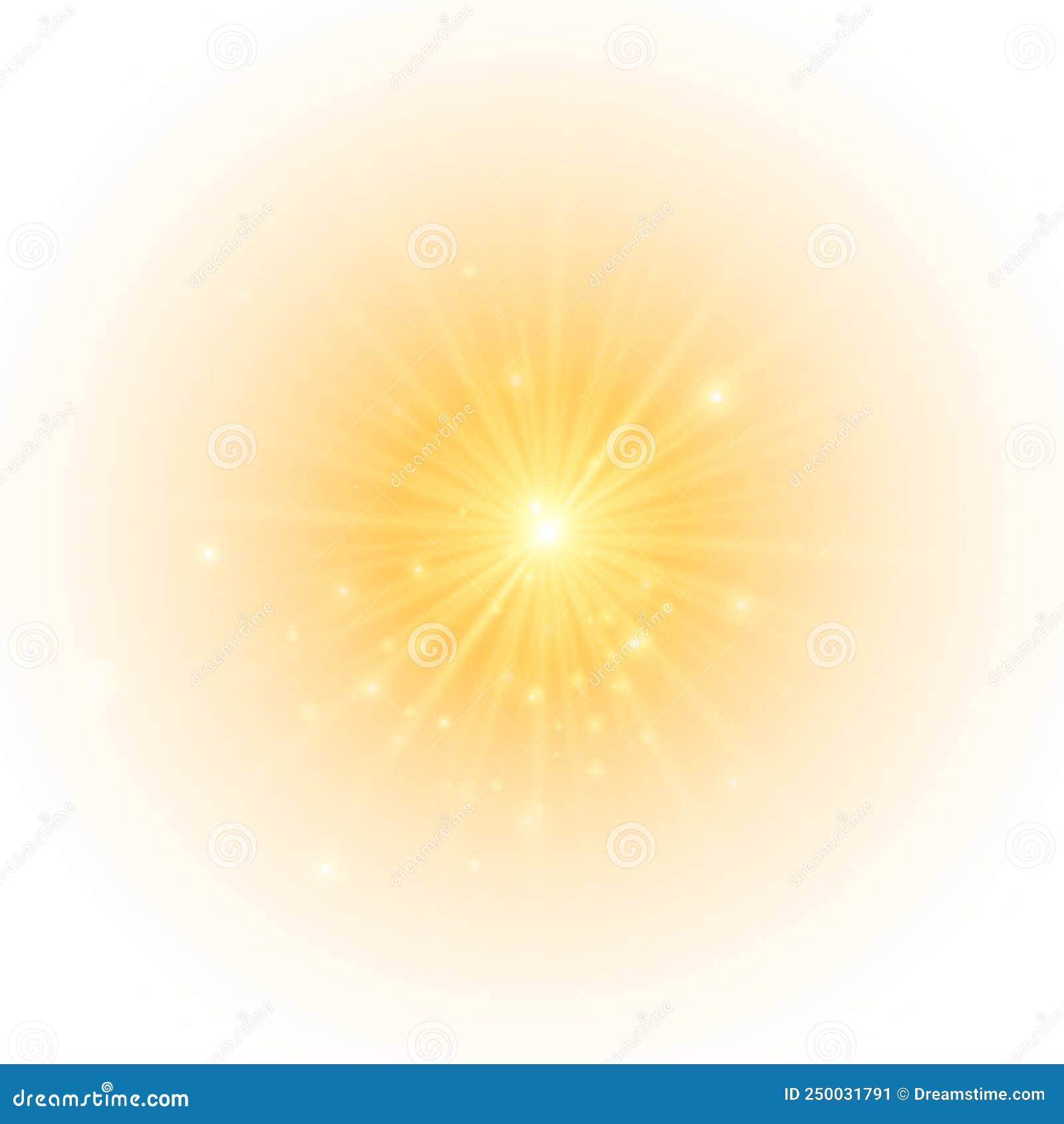 Flash Yellow Sun, Star Flashed with Sparkles. Stock Vector ...