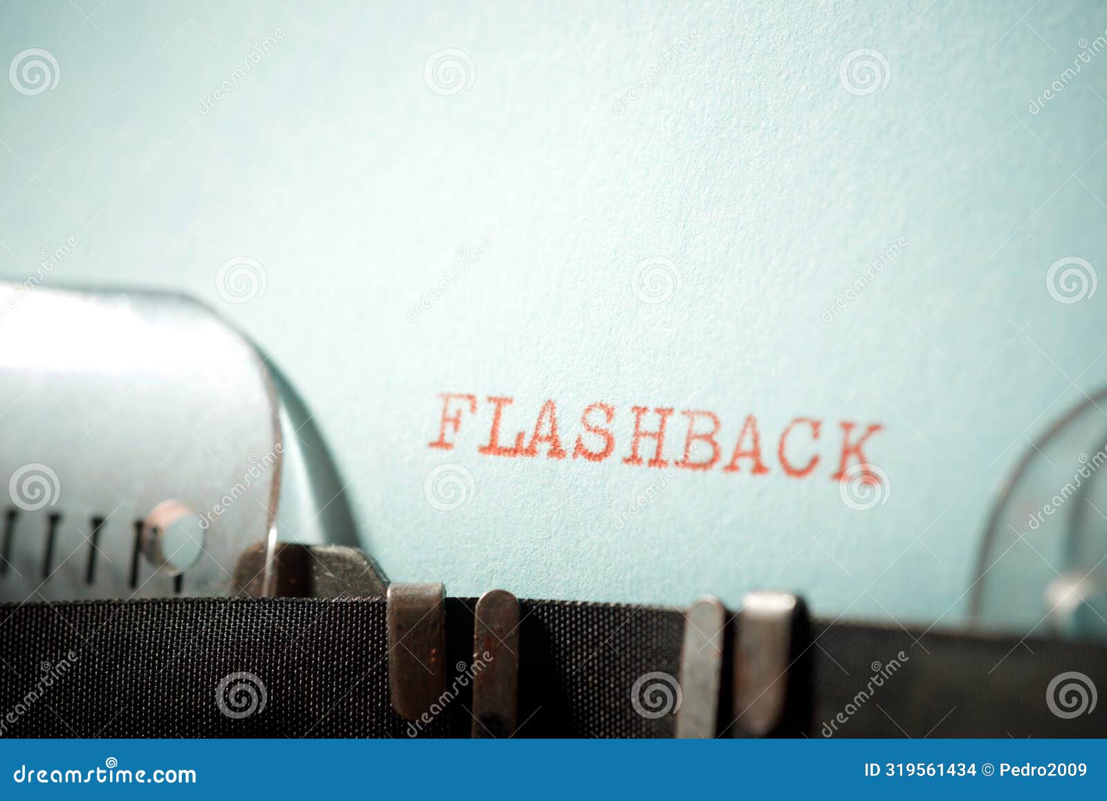 Flashback concept view stock photo. Image of title, typewriter - 319561434