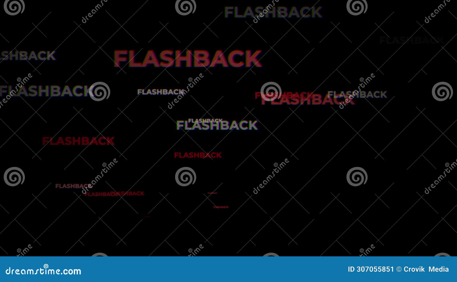 Flashback Typography Contexts With Alpha Channel Against Dark ...