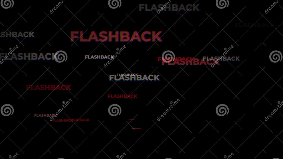 Flashback Typography Contexts with Alpha Channel Against Dark ...