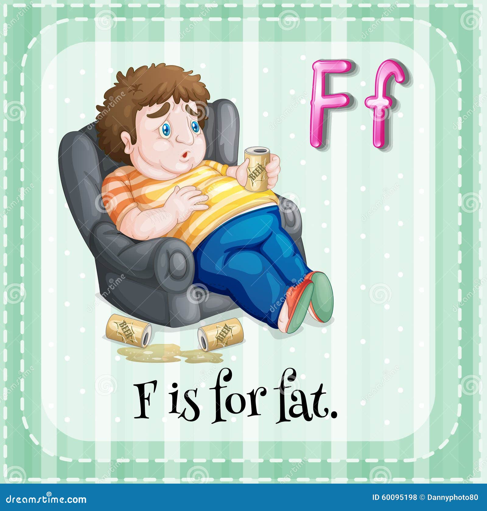 Flashcard Letter F Is For Flowers Cartoon Vector | CartoonDealer.com ...