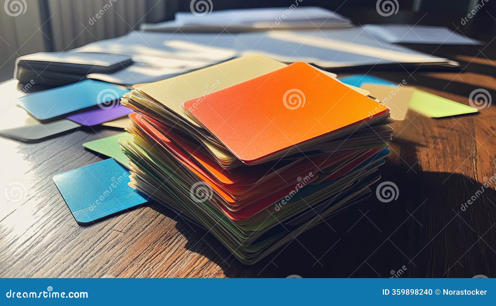 Flashcard Review: a Stack of Flashcards with Key Terms and Definitions ...