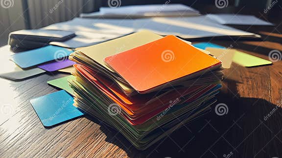 Flashcard Review: a Stack of Flashcards with Key Terms and Definitions ...