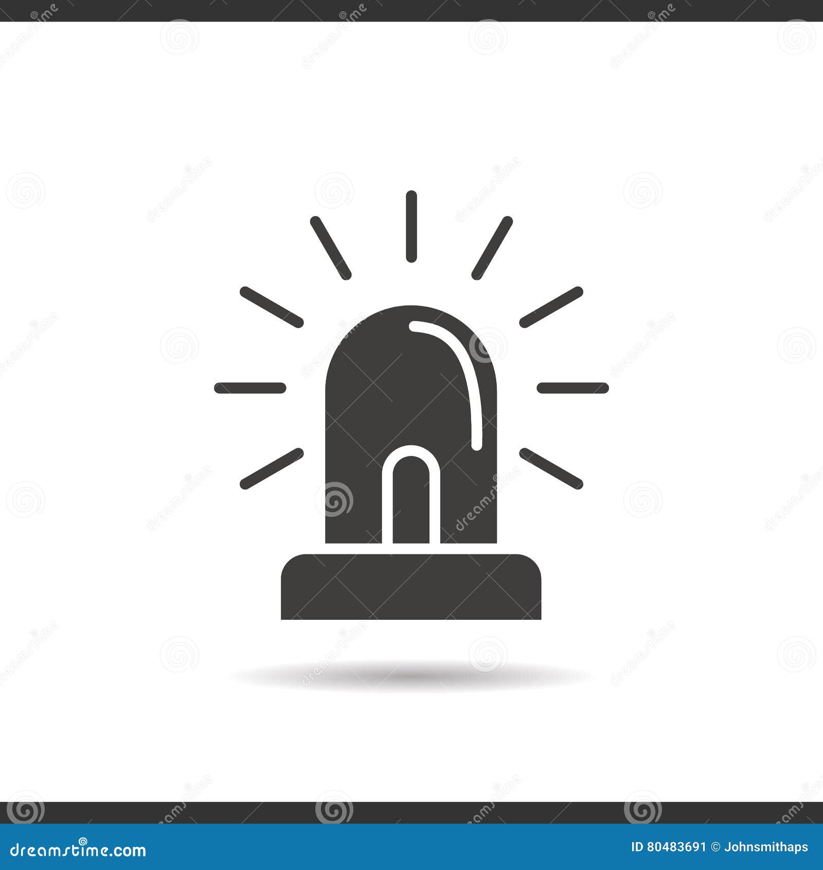 Flasher Icon. Drop Shadow Silhouette Symbol. Cartoon Vector ...