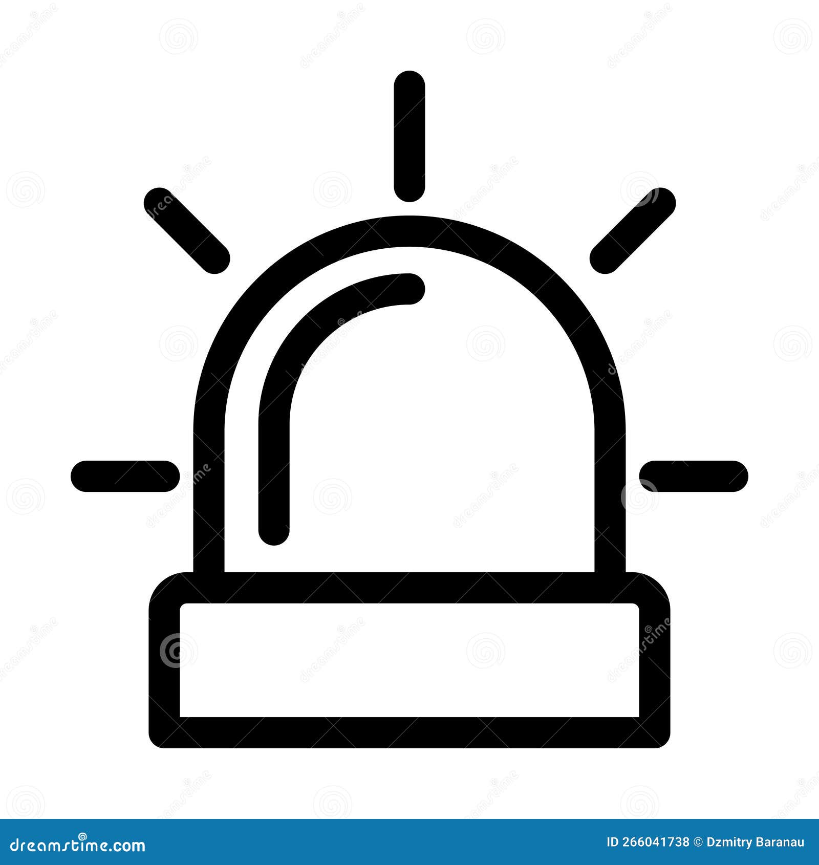 Flasher Icon Line Isolated on White Background. Black Flat Thin Icon on ...