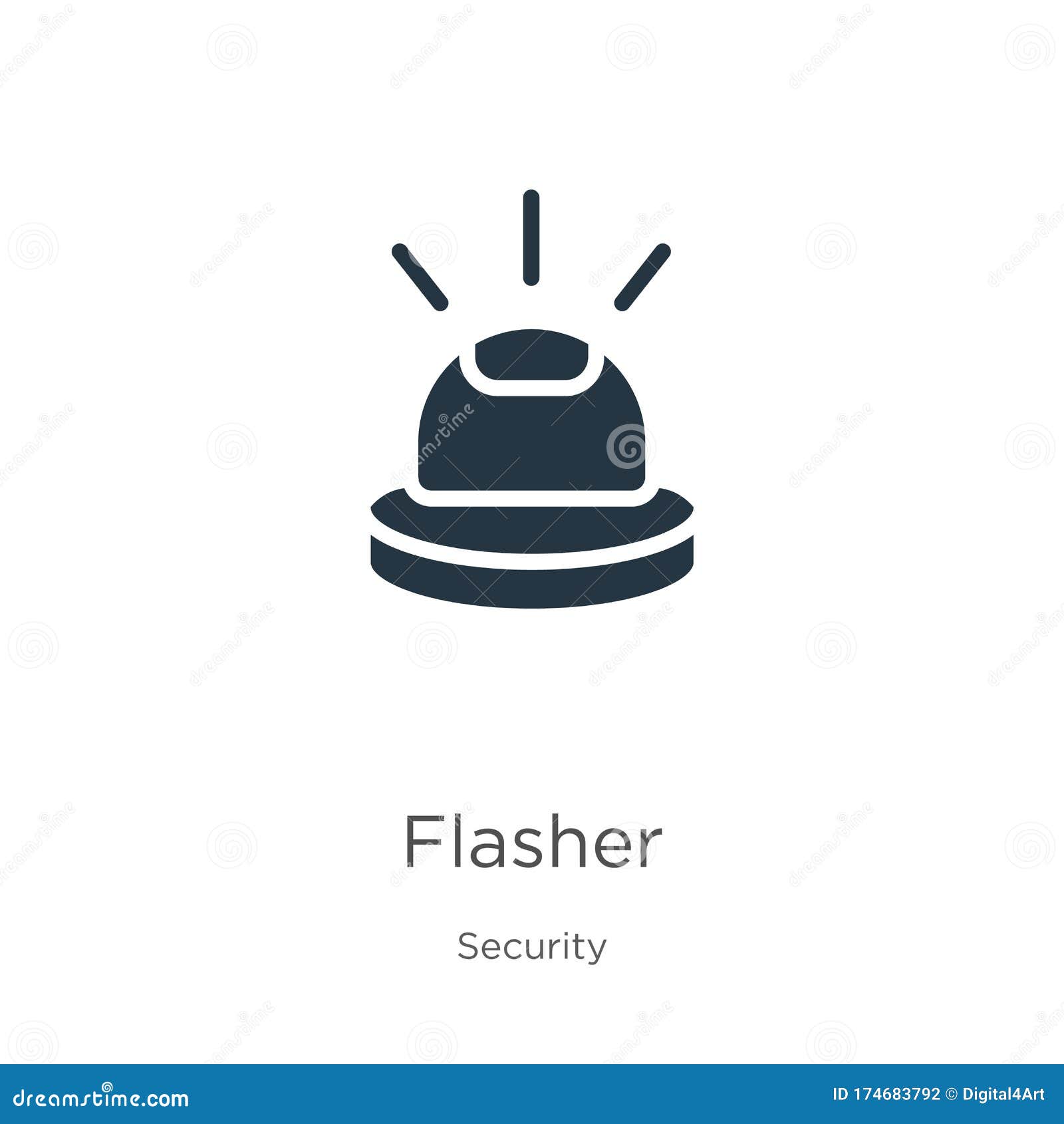 Flasher Icon Vector. Trendy Flat Flasher Icon from Security Collection ...