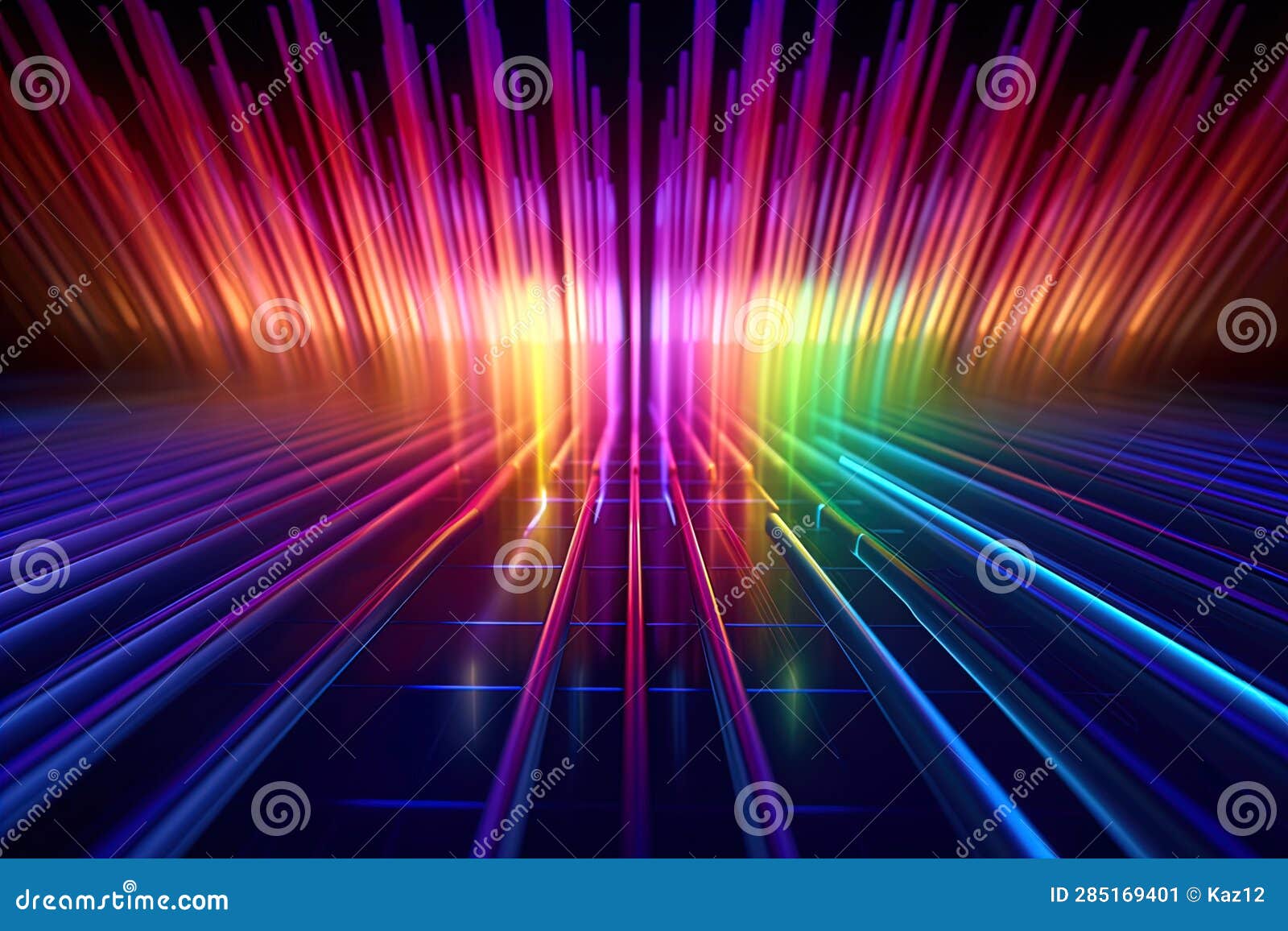 Flashes of Colorful Laser Beam Light in the Dark Background Stock ...