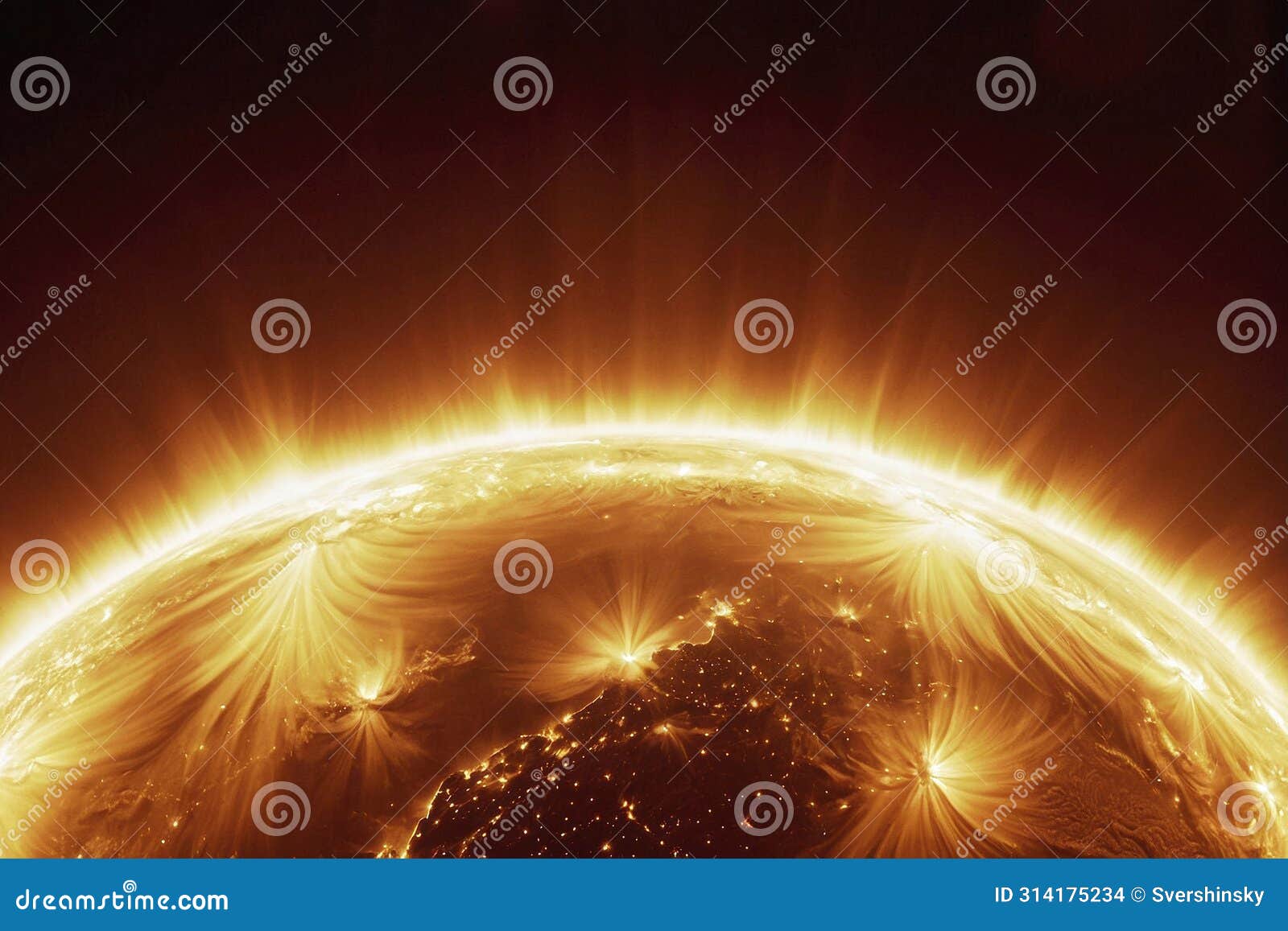 Flashes, Storms on the Sun in Space. Solar Flares is a Sudden Flash of ...