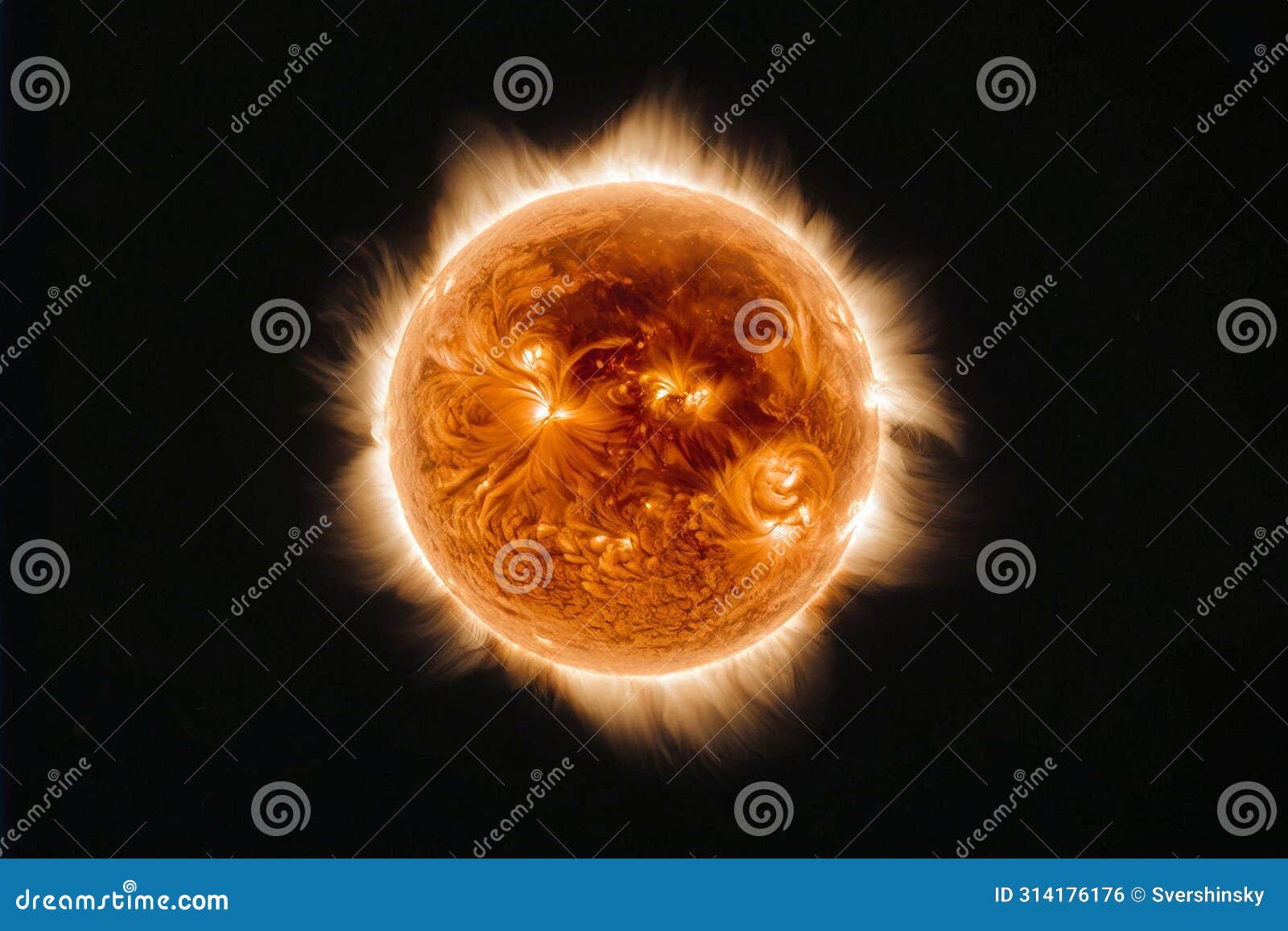 Flashes, Storms on the Sun in Space. Solar Flares is a Sudden Flash of ...