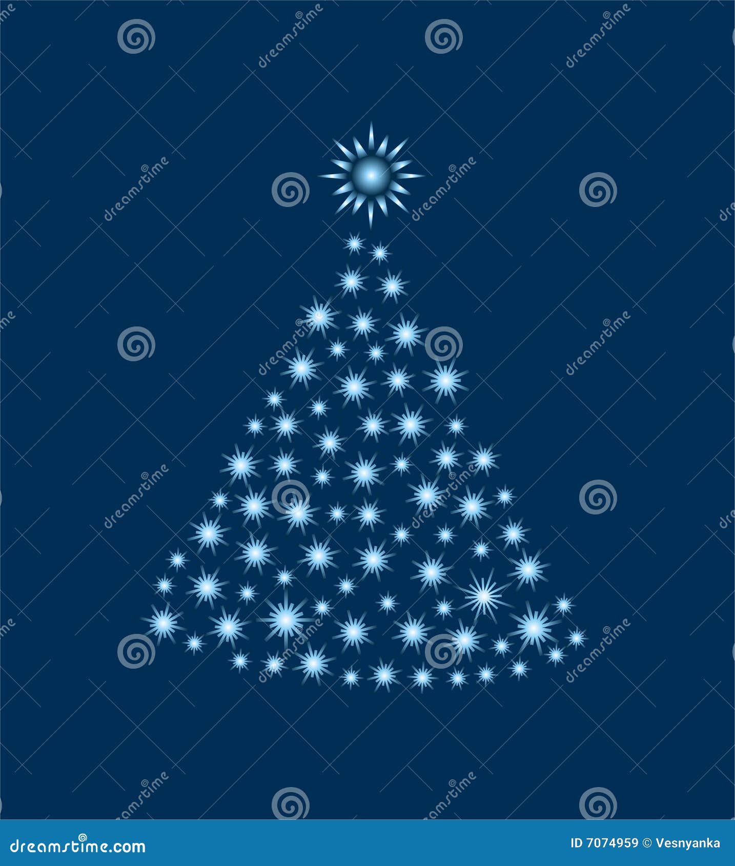 Flashing Christmas tree stock vector. Illustration of black - 7074959