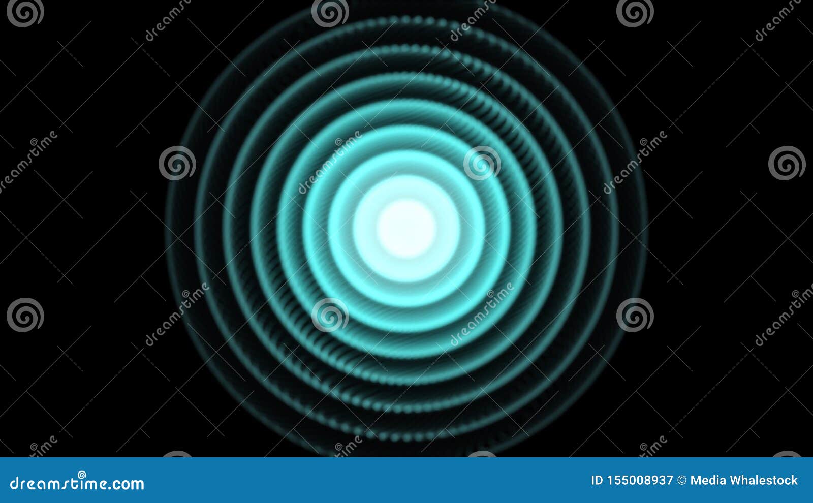 Flashing Circles of Light Pulsating and Changing Color on Black ...