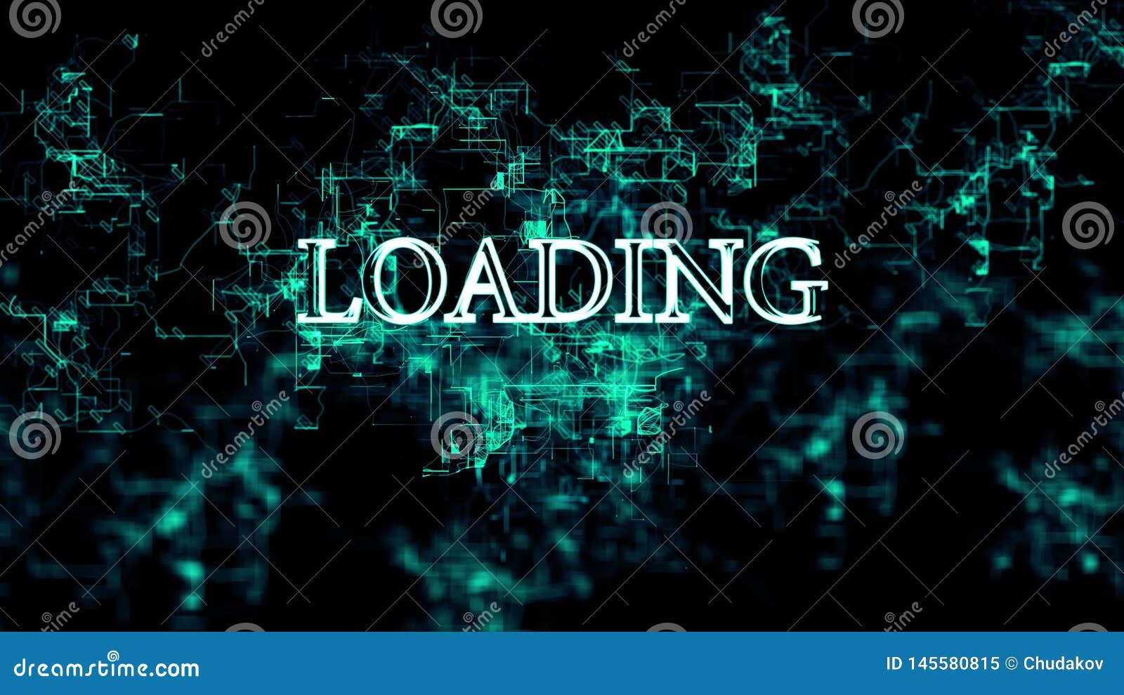 Flashing Digital Network with `Loading` Text Stock Video - Video of ...