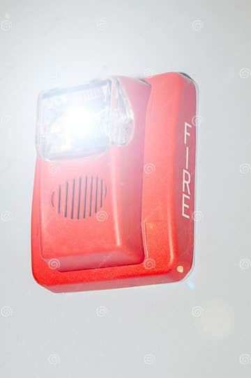 Flashing Fire Alarm stock photo. Image of smoke, system - 42650988