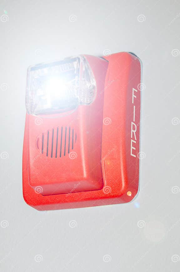 Flashing Fire Alarm stock photo. Image of smoke, system - 42650988
