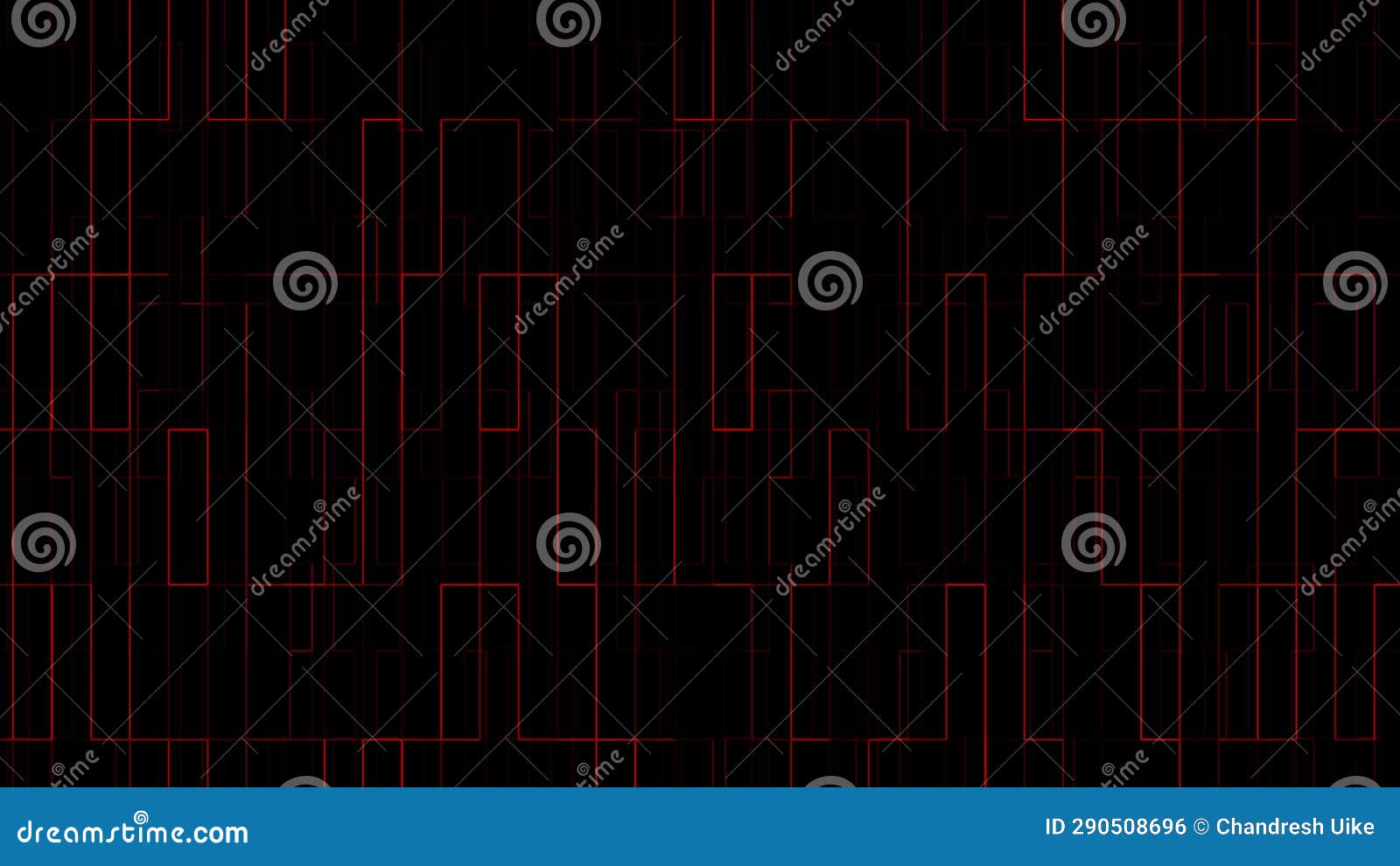 Flashing Red Color Abstract Box Pattern Dark Technology Background ...