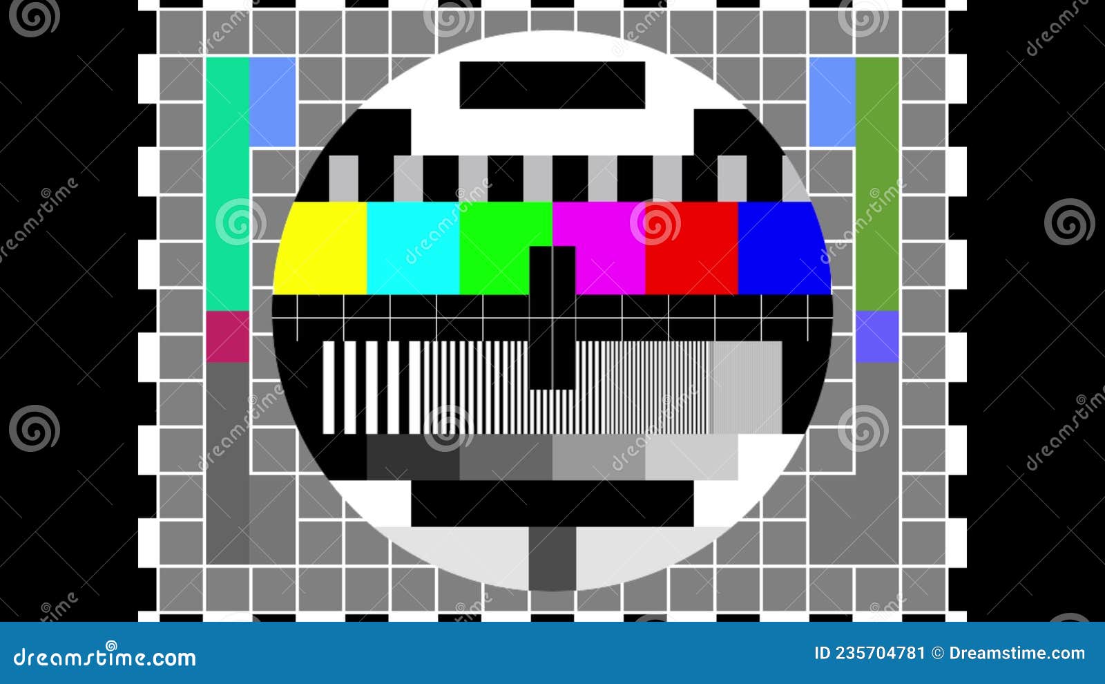 Flashing SMPTE Color Bars. Glitch Effect Retro TV. SMPTE Color Stripe ...
