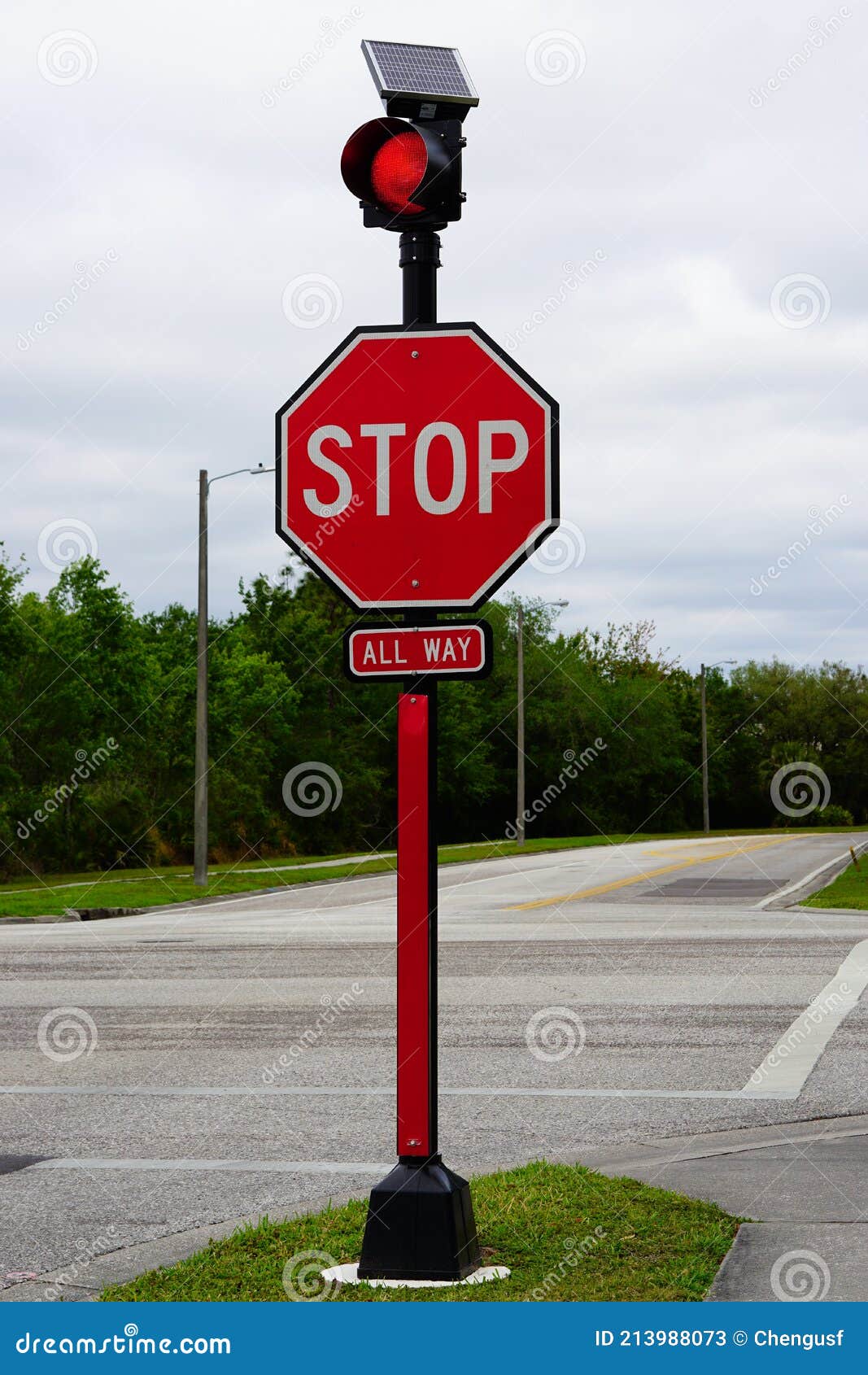 Solar panel stop sign stock image. Image of sign, city - 213988073