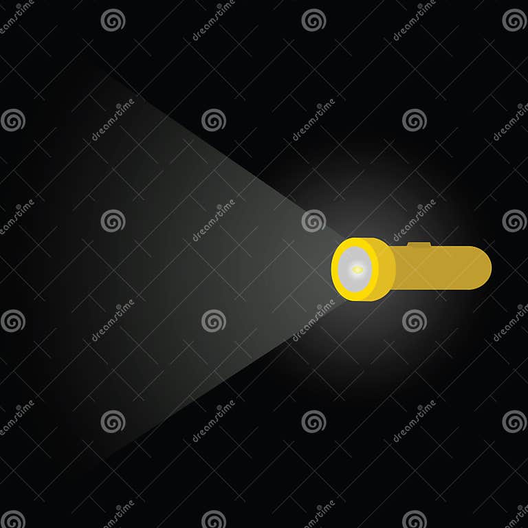Flashlight stock vector. Illustration of flashlight, battery - 6430788