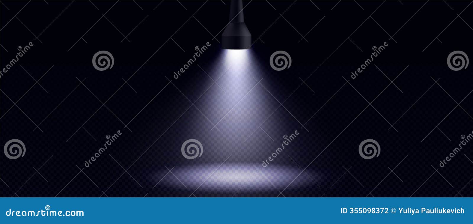 Flashlight Beam Creating Searchlight Effect Stock Illustration ...