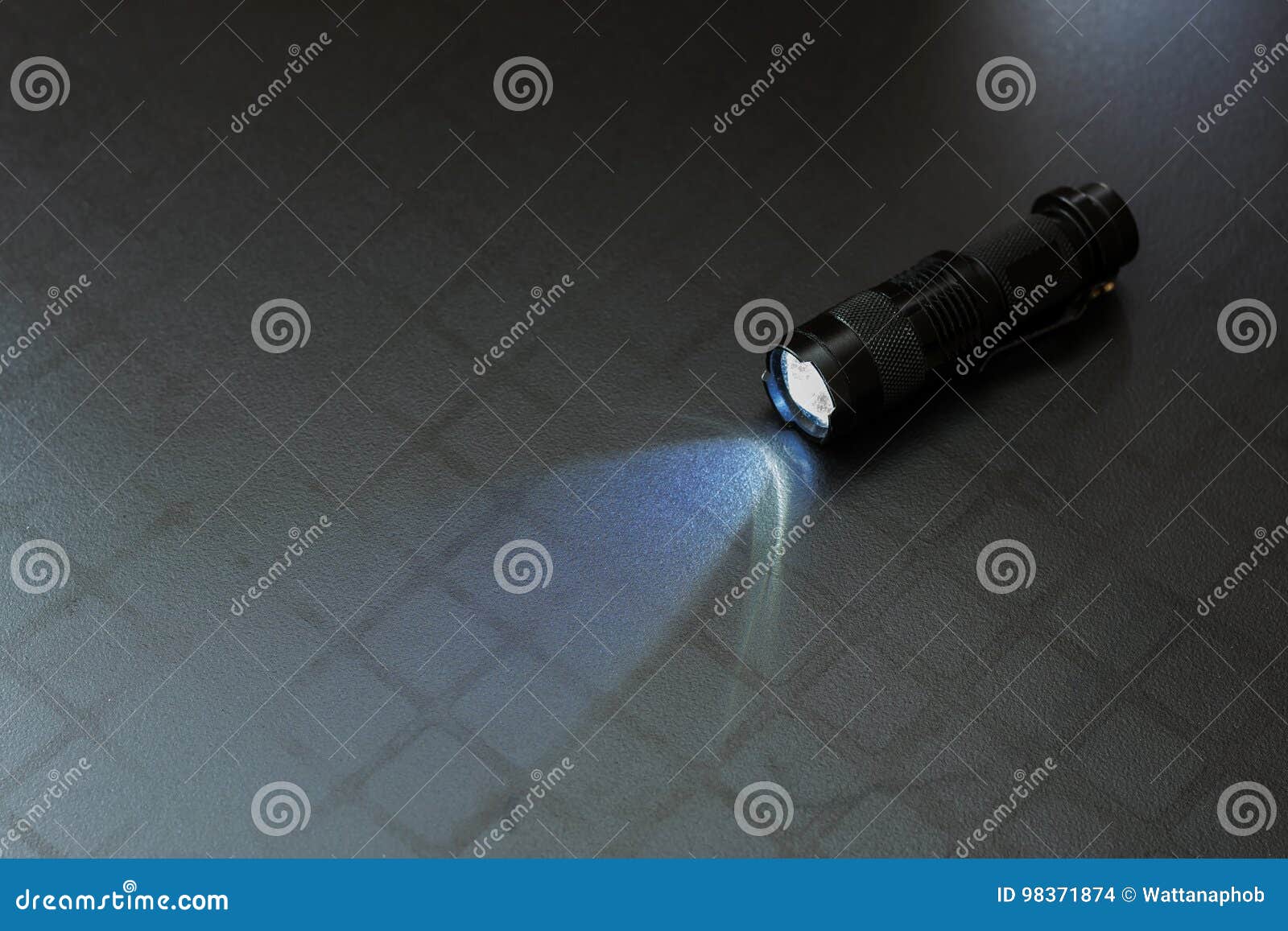 Flashlight and a Beam of Light Stock Photo - Image of background, spot ...