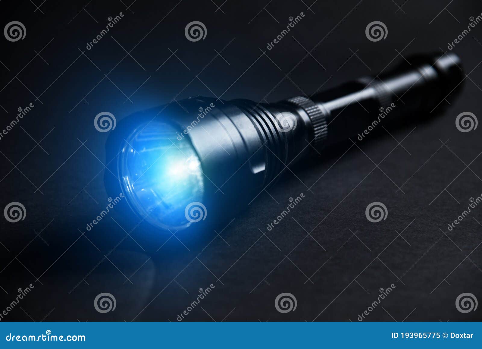 Flashlight Beam of Light from a Handheld Police Lantern Stock Image ...