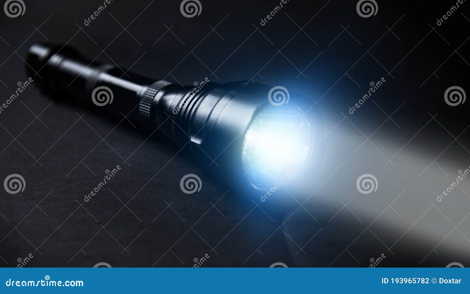 Flashlight Beam, Freezelight At Night On Empty Footpath Through The ...