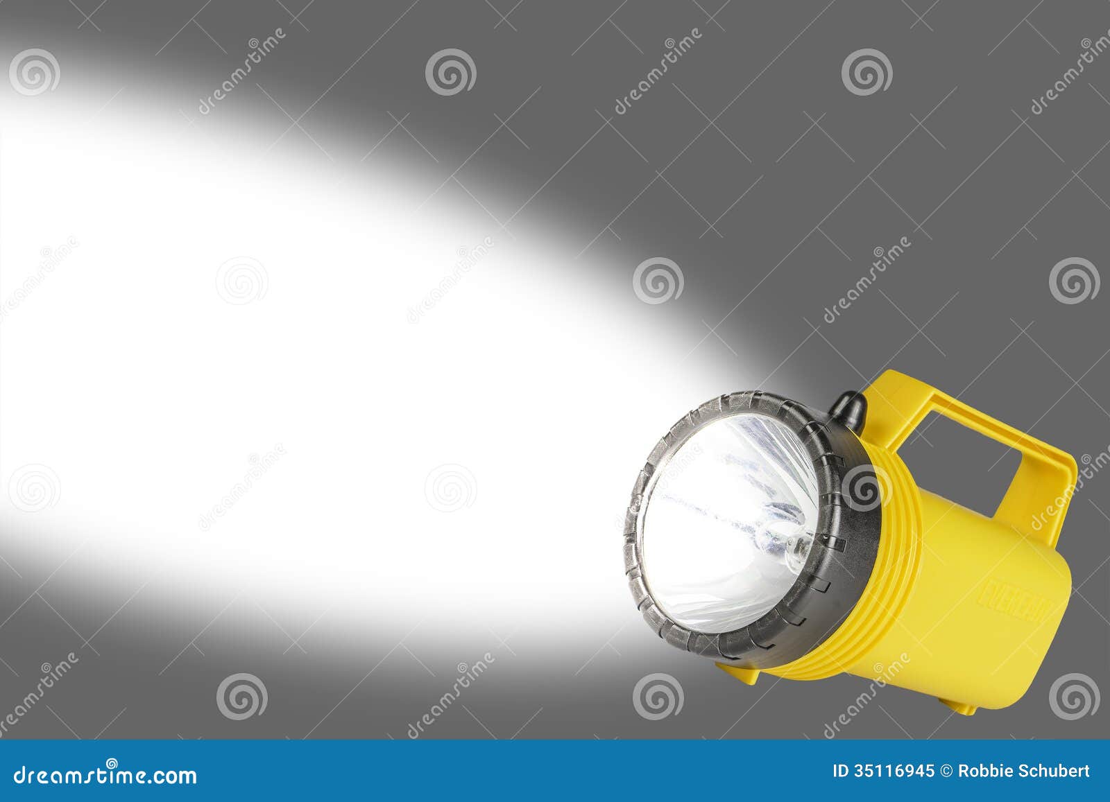 Flashlight with Beam - Room for Text Stock Image - Image of bright ...