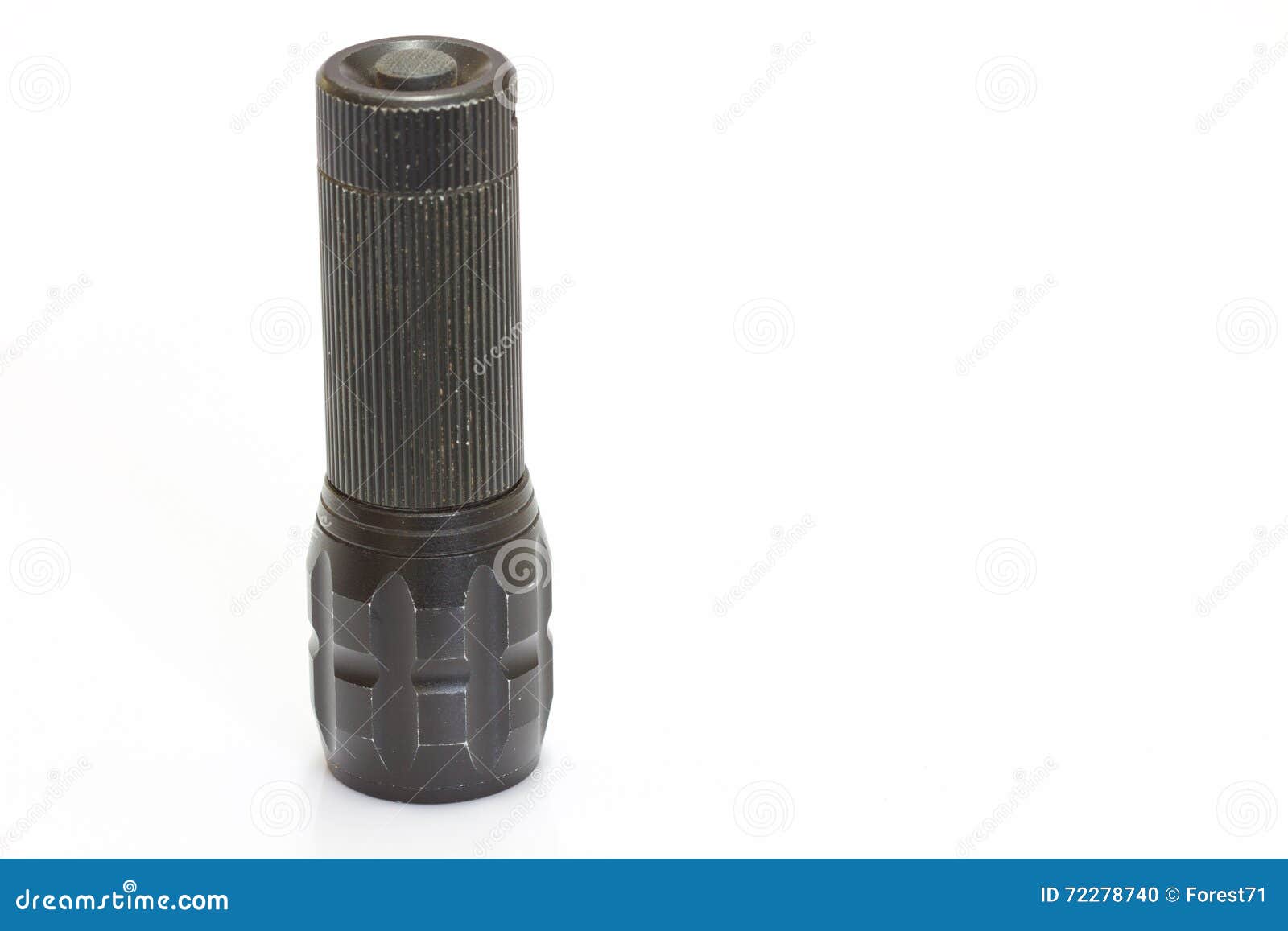 Flashlight Black Color Isolated Background Stock Photo - Image of white ...