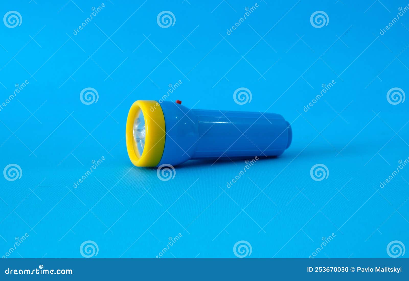 Flashlight on a Bright Blue Background Stock Photo - Image of tourism ...