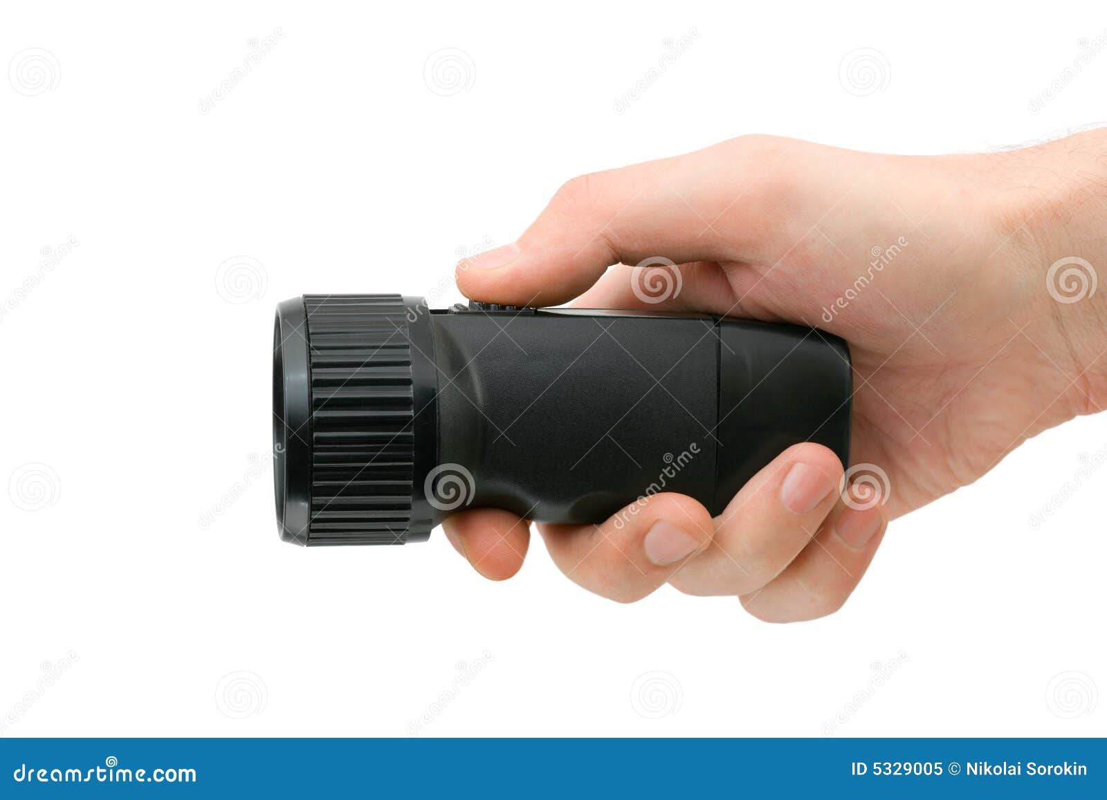 Flashlight in hand stock image. Image of abstract, energy - 5329005