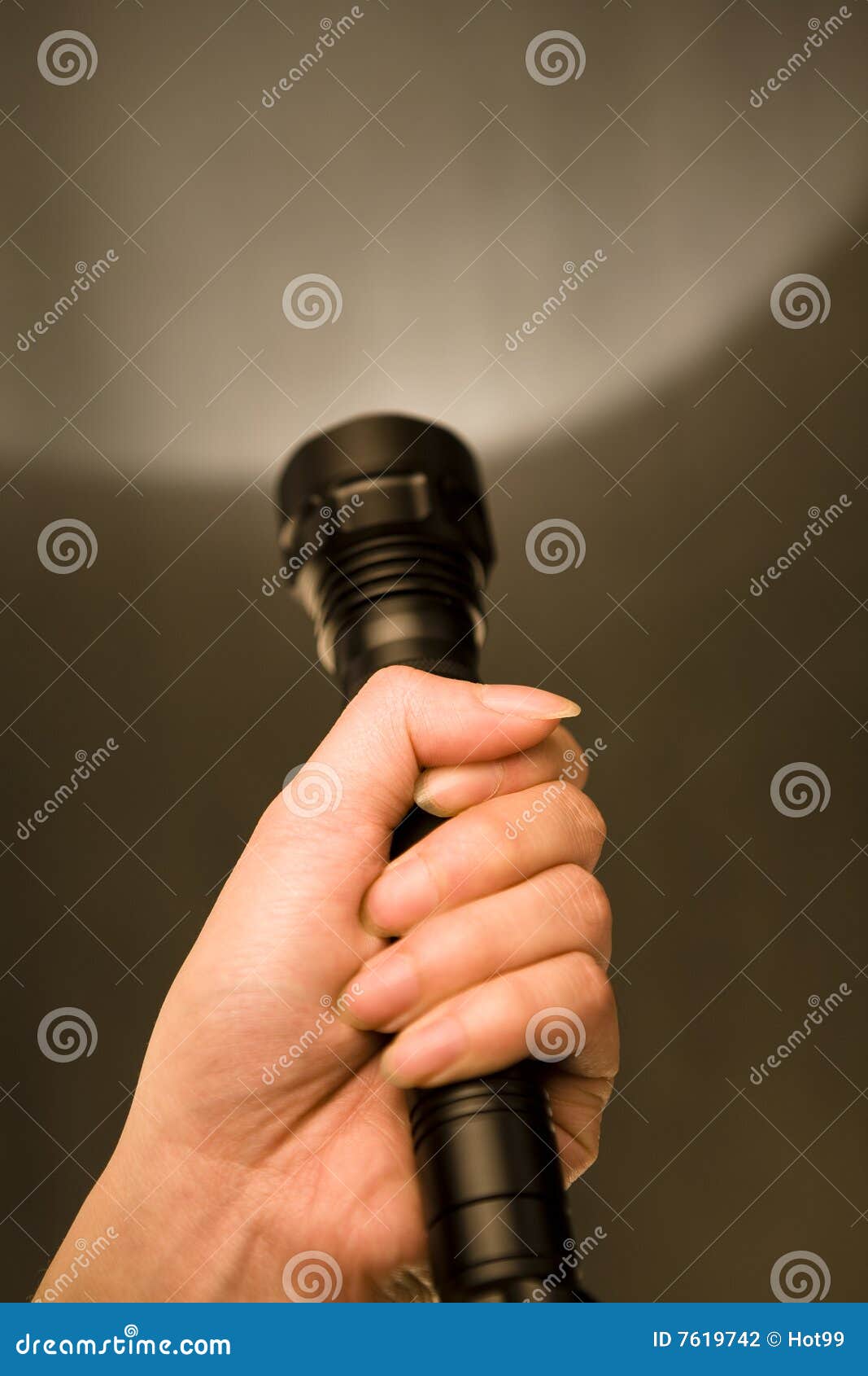 Flashlight in hand, stock photo. Image of holding, abstract - 7619742