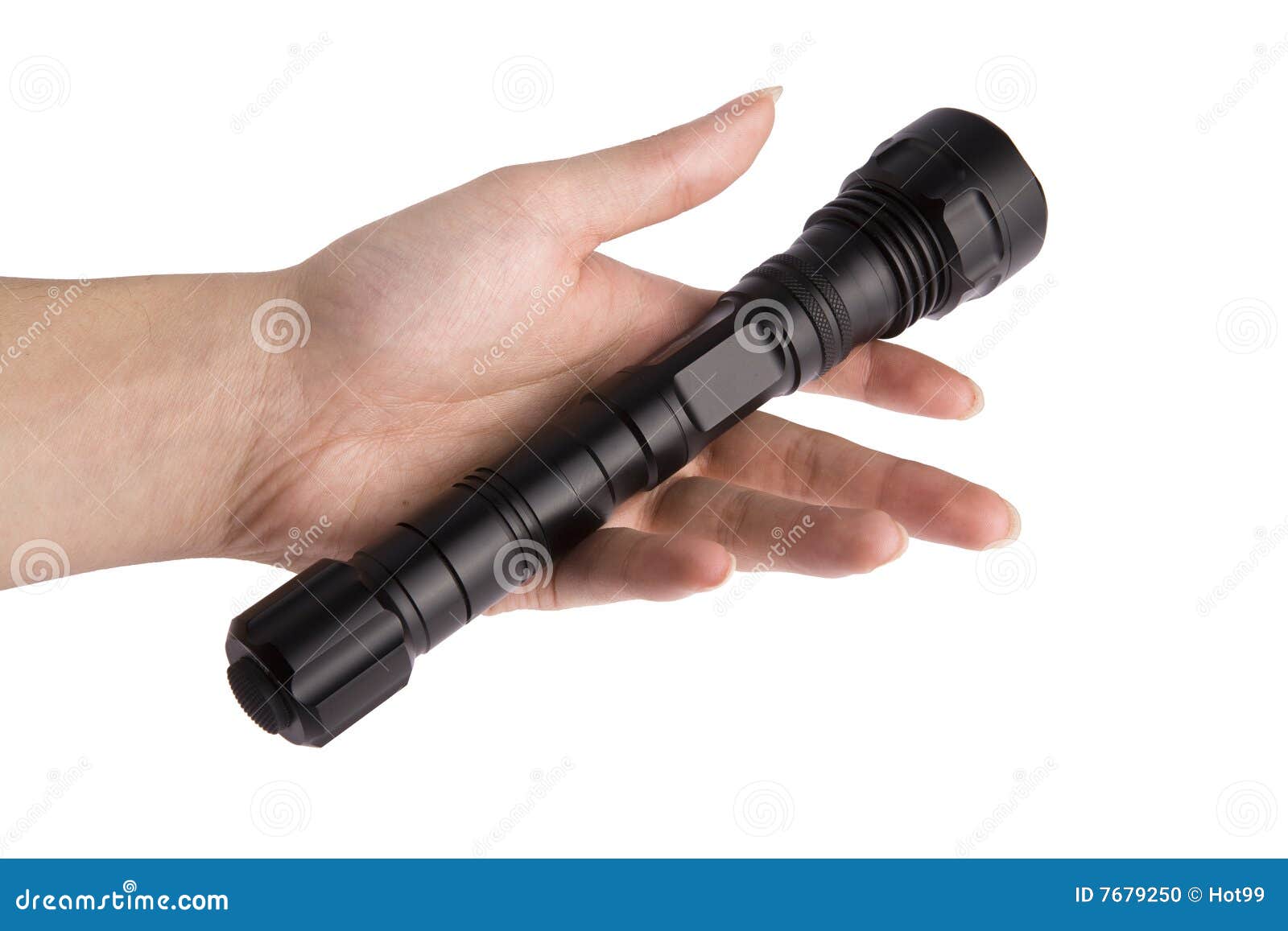 Flashlight in hand, stock photo. Image of energy, dark - 7679250