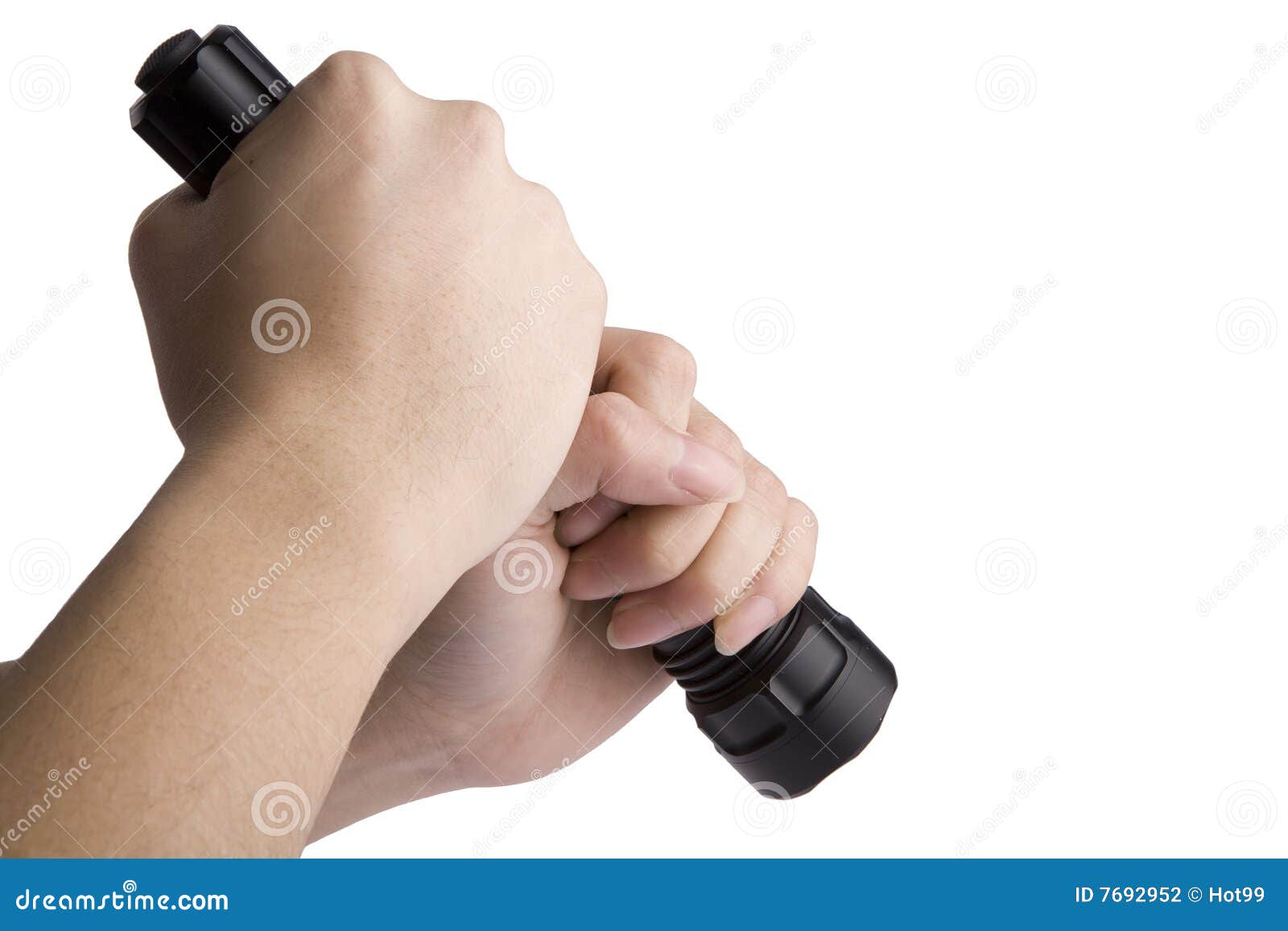 Flashlight in hand, stock photo. Image of button, illuminated - 7692952