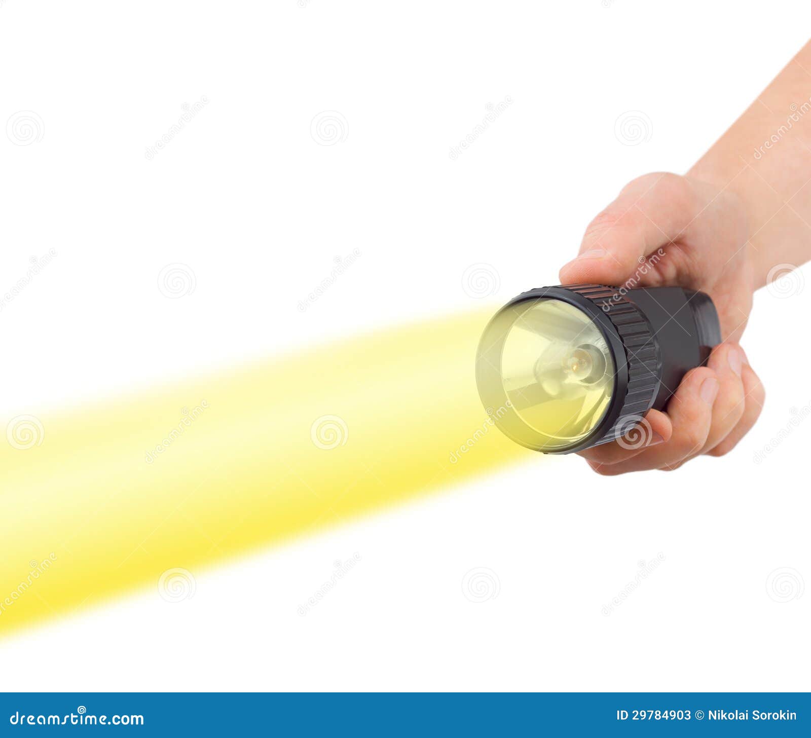 Flashlight in hand stock image. Image of idea, bulb, electrical - 29784903