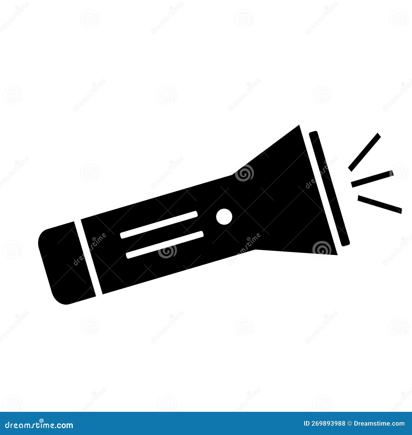Flashlight Icon stock vector. Illustration of flat, icon - 269893988