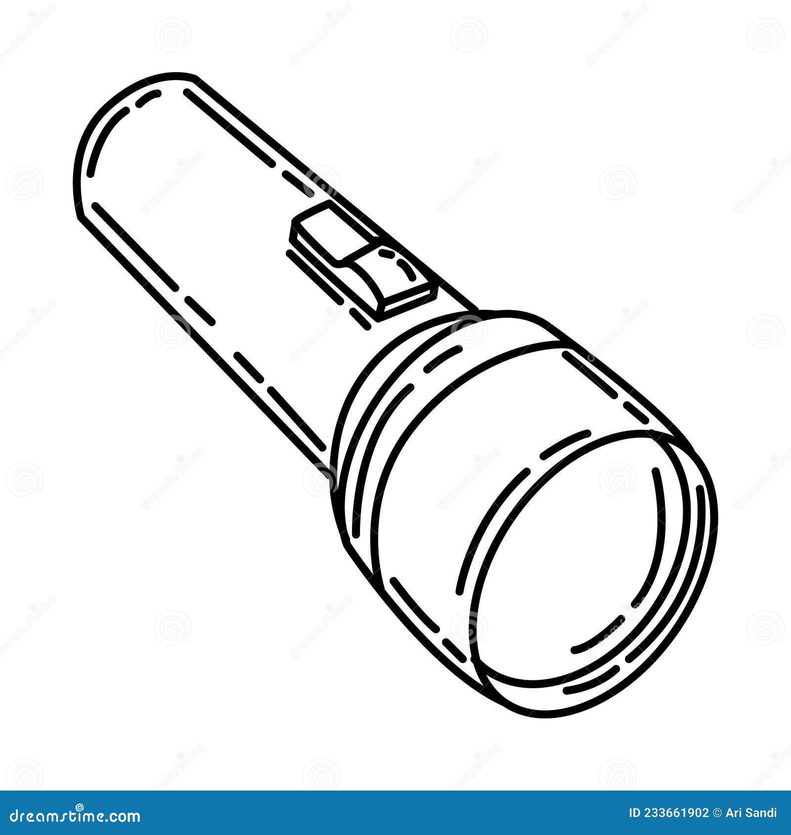 Flashlight Icon. Doodle Hand Drawn or Outline Icon Style Stock Vector ...