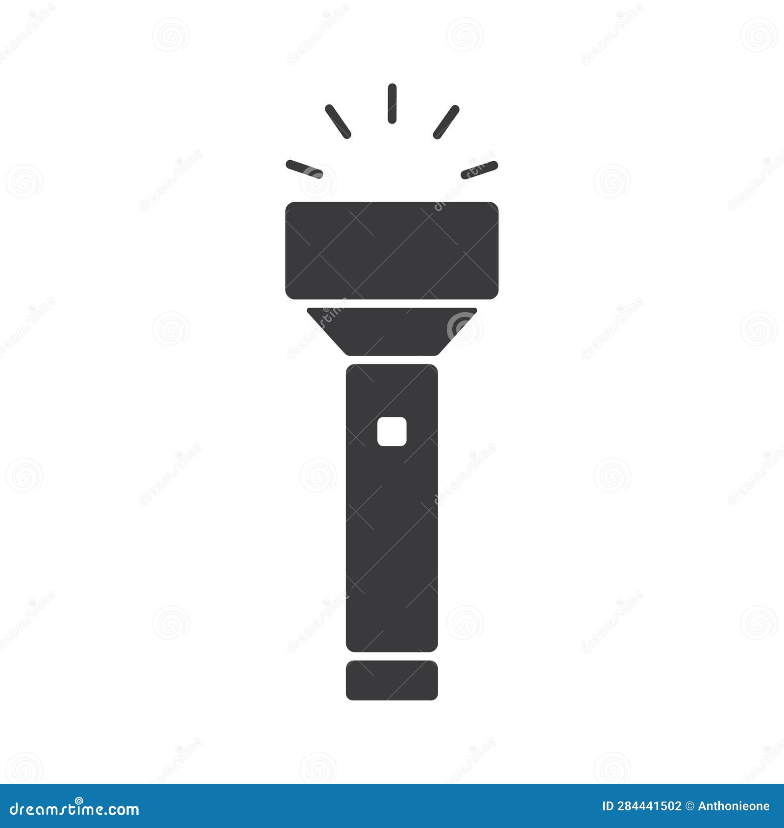 Flashlight Icon Electricity Symbol Isolated Vector Illustration Stock ...