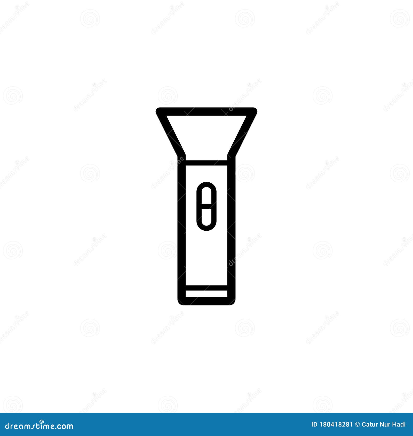 Flashlight Icon Flat Vector Template Design Trendy Stock Vector ...