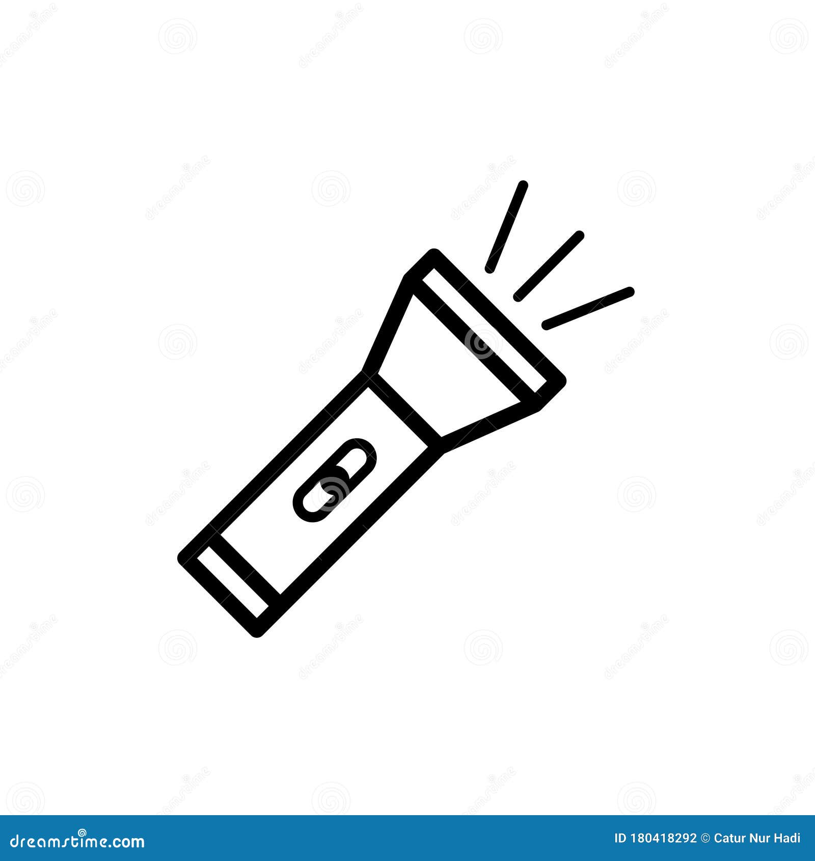 Flashlight Icon Flat Vector Template Design Trendy Stock Vector ...