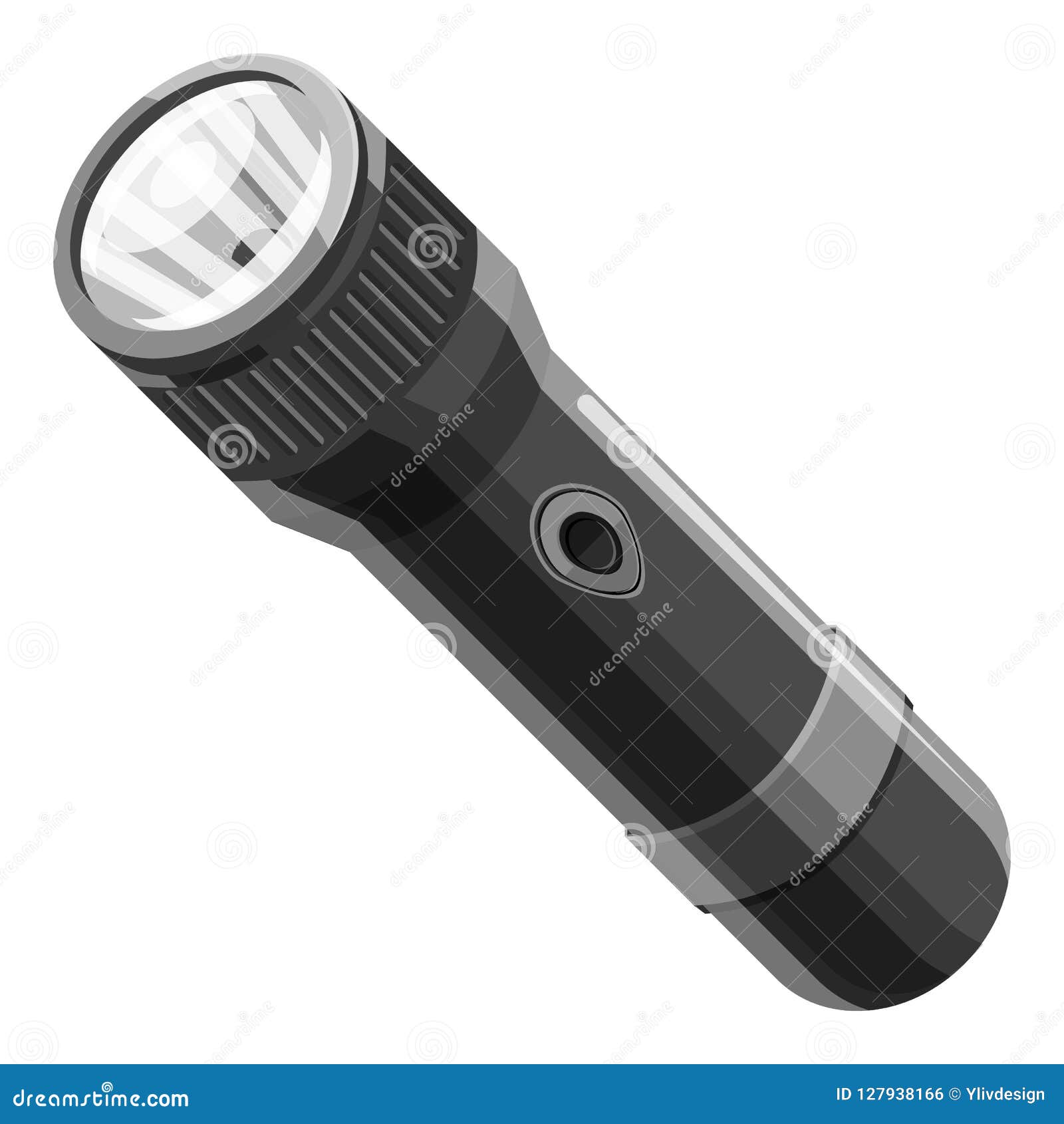 Flashlight Icon, Gray Monochrome Style Stock Illustration ...