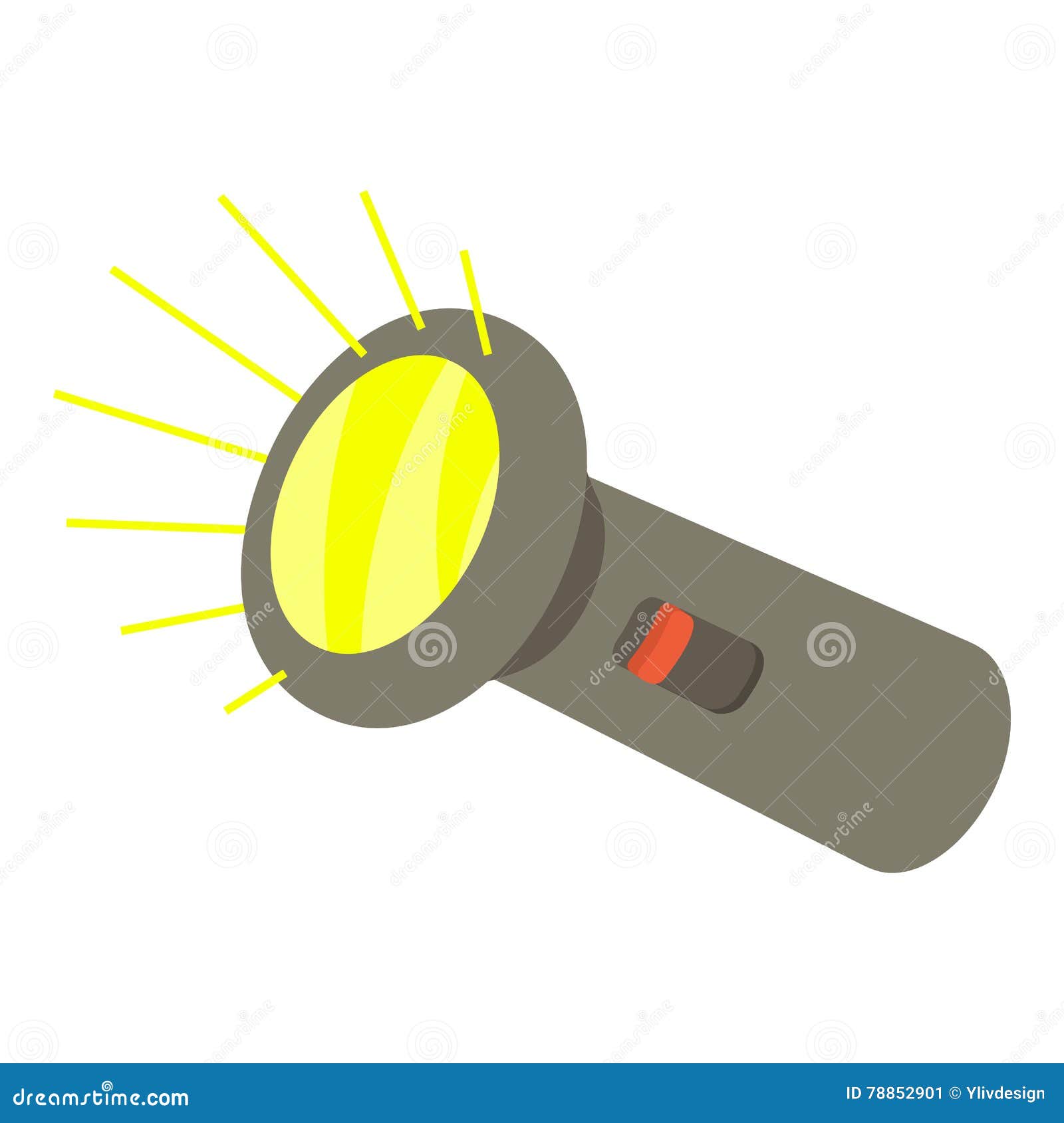 Flashlight Icon, Isometric 3d Style Stock Vector - Illustration of ...