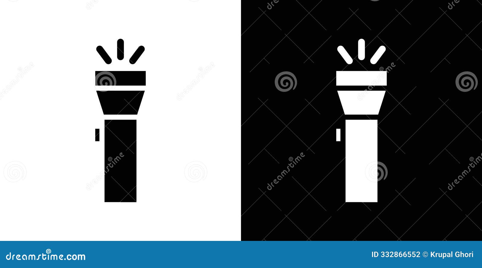 Flashlight Icon Logo Set Vector Stock Vector - Illustration of ...
