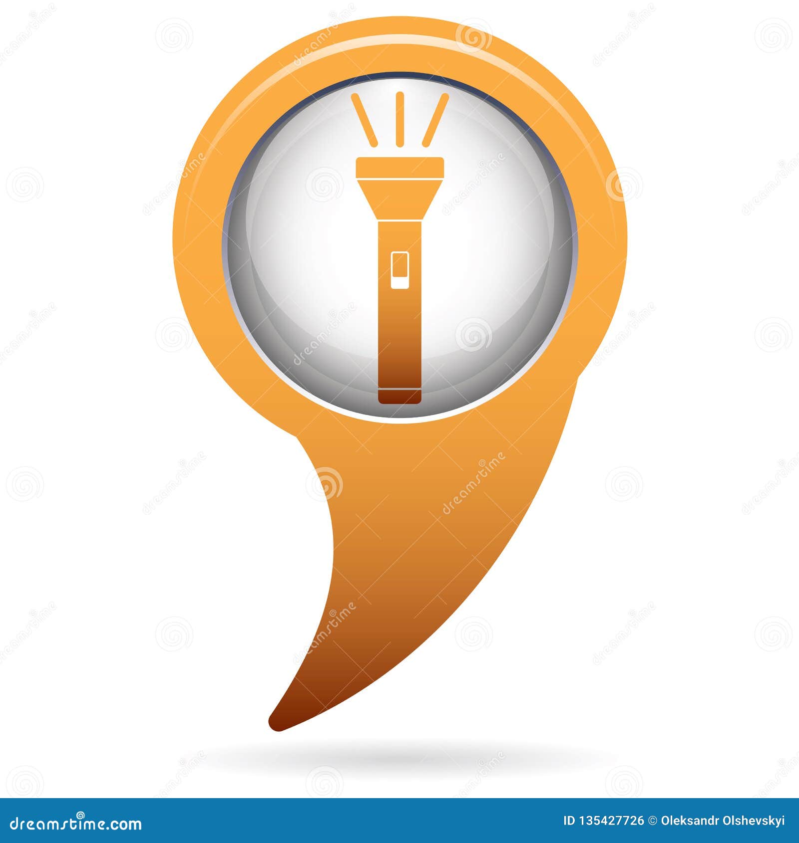 Flashlight Icon. Portable Torch Stock Vector - Illustration of logo ...