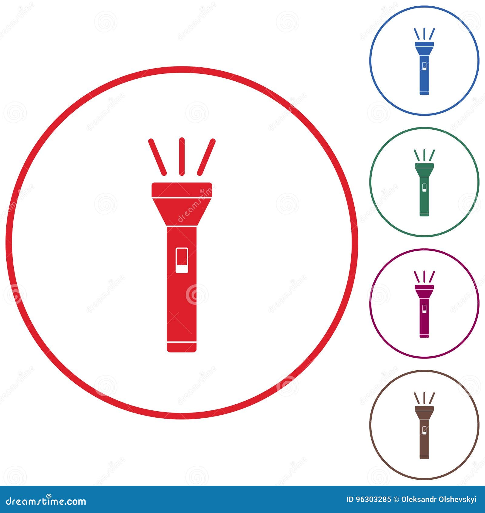 Flashlight Icon. Portable Torch Stock Vector - Illustration of logo ...