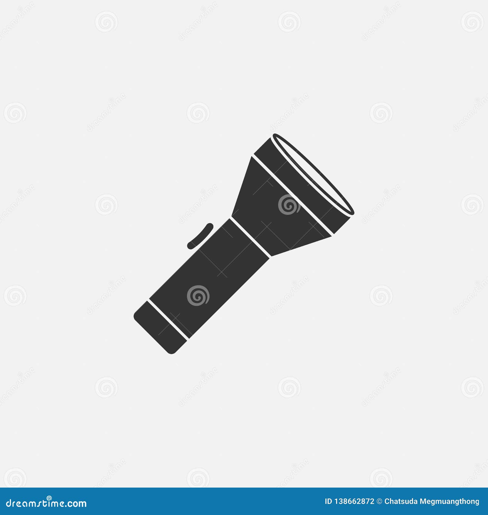 Flashlight Icon, Torch, Searchlight, Light Stock Vector - Illustration ...