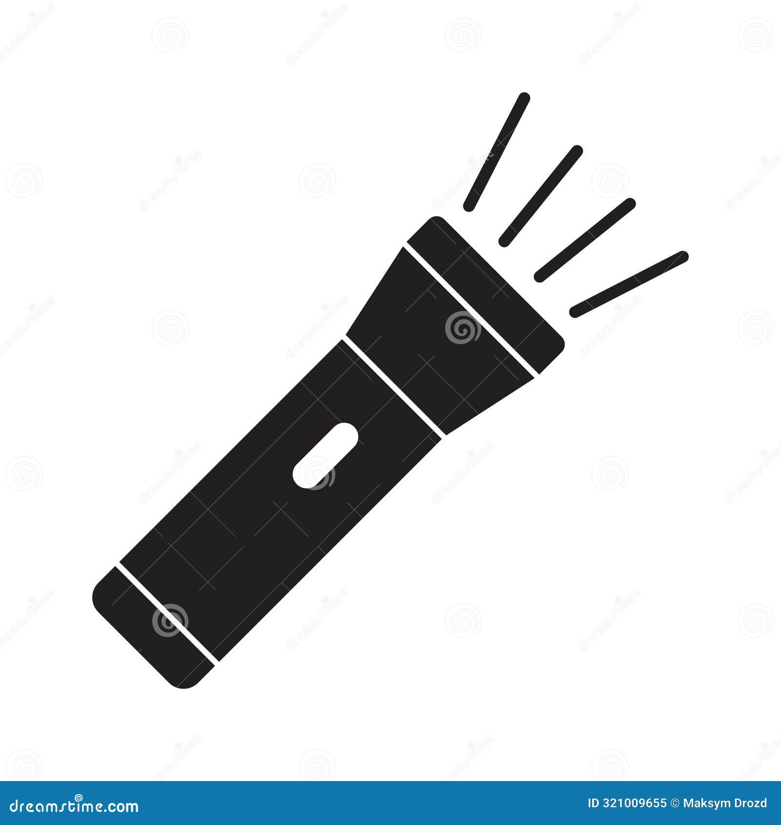 Flashlight icon stock vector. Illustration of flash - 321009655
