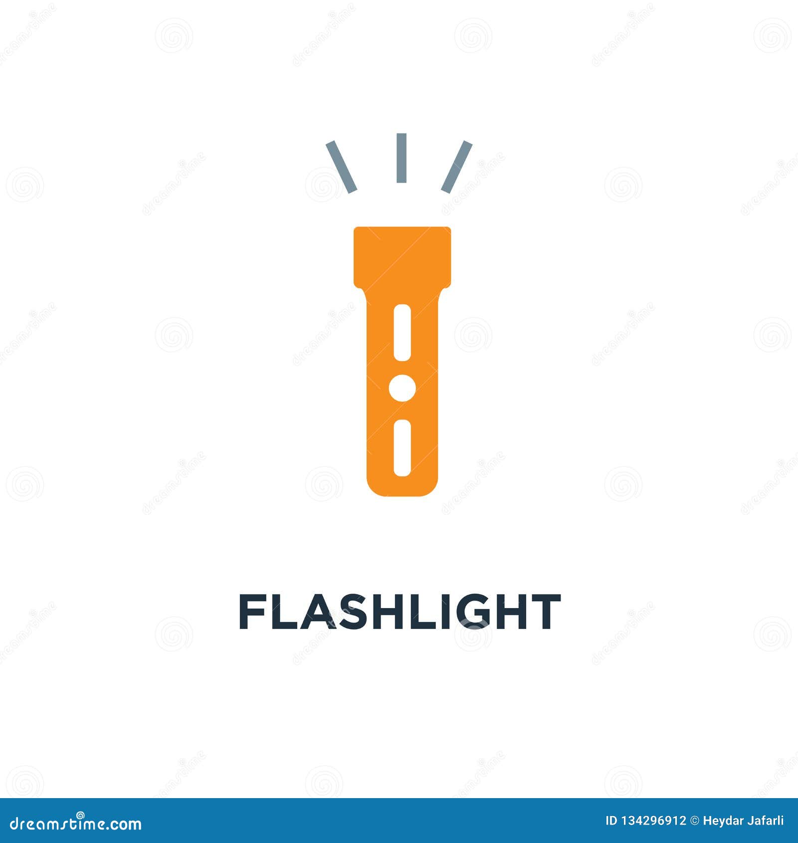 Flashlight Icon. Spotlight Concept Symbol Design, Vector Illustr Stock ...