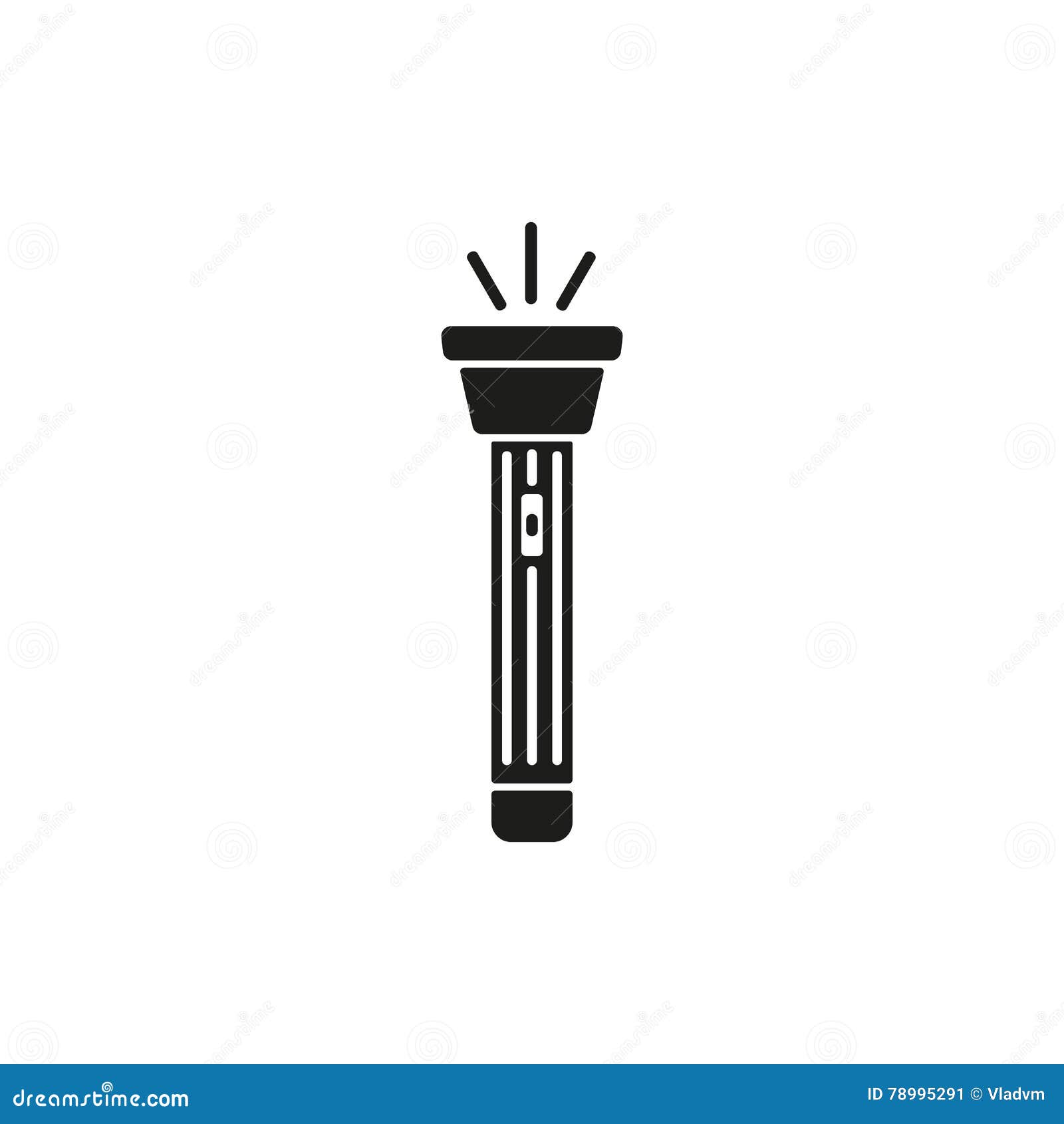 The Flashlight Icon. Torch Symbol Stock Vector - Illustration of ...